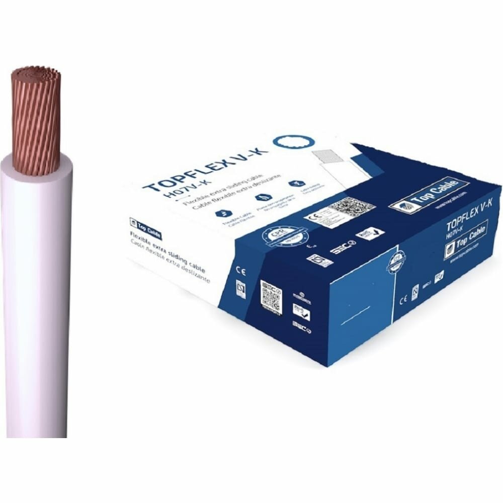 Монтажный гибкий провод 1Х0,75 серый TOPFLEX H05V-K ПВ3 131G000SR100(100м)