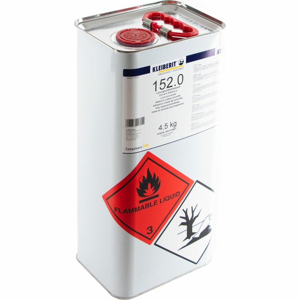 Клей Kleiberit 152.0 в канистре, 4.5 кг KLB0751/4.5, водостойкий термостойкий, для линолеума и гипсокартона
