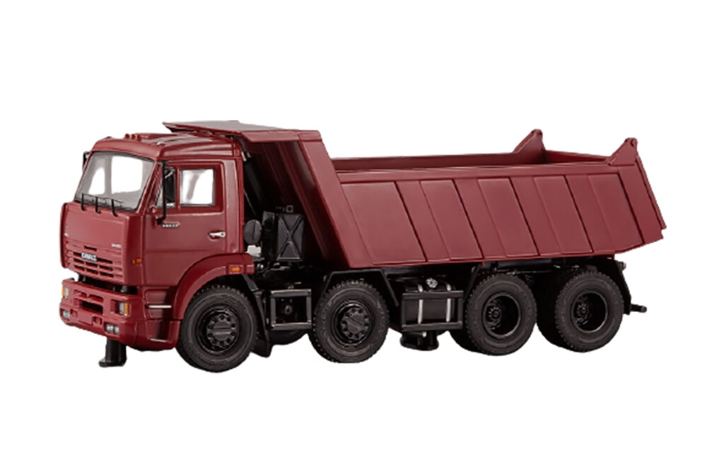 Модель коллекционная SSM Камский грузовик 6540 8Х4 самосвал (ранний), темно-красный