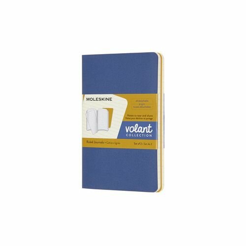 Блокнот Moleskine Volant, 80стр, в линейку, мягкая обложка, синий [qp711b41m17]