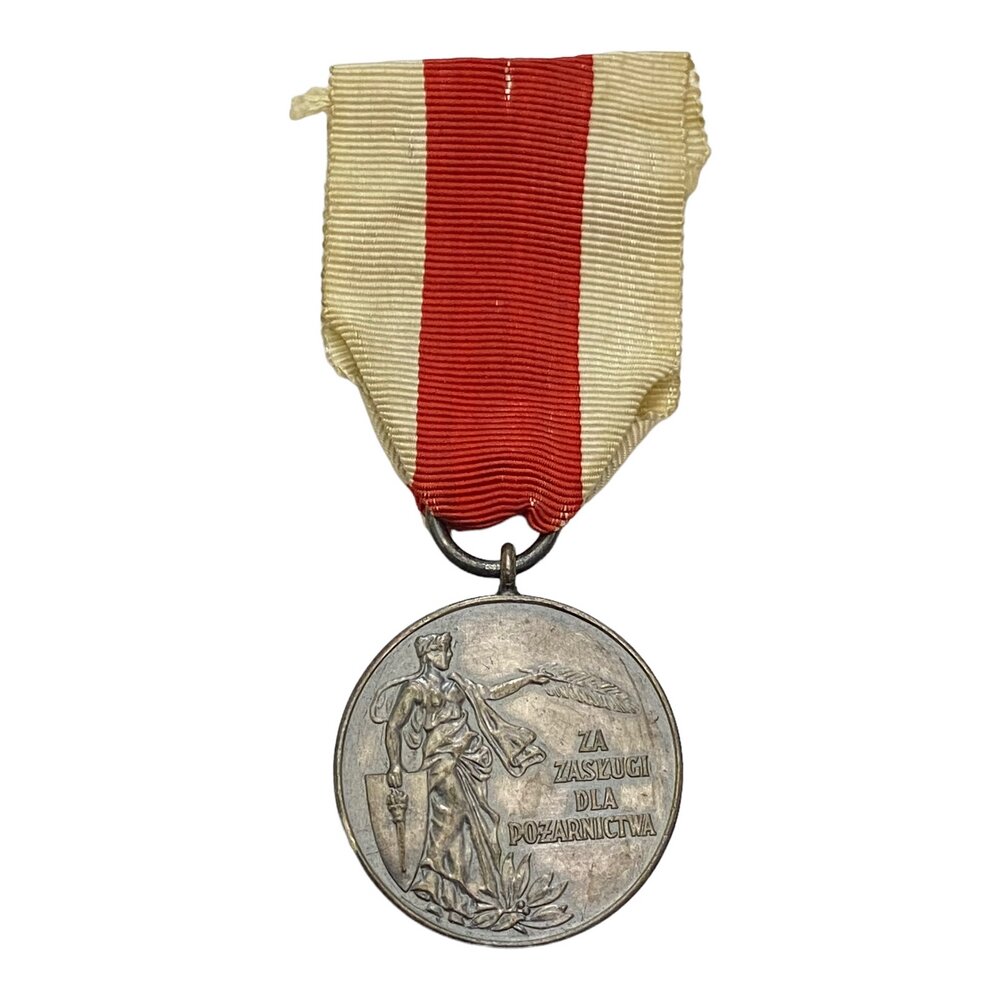 Польша, медаль "За заслуги в пожарной охране" II степень 1959-1990 гг.