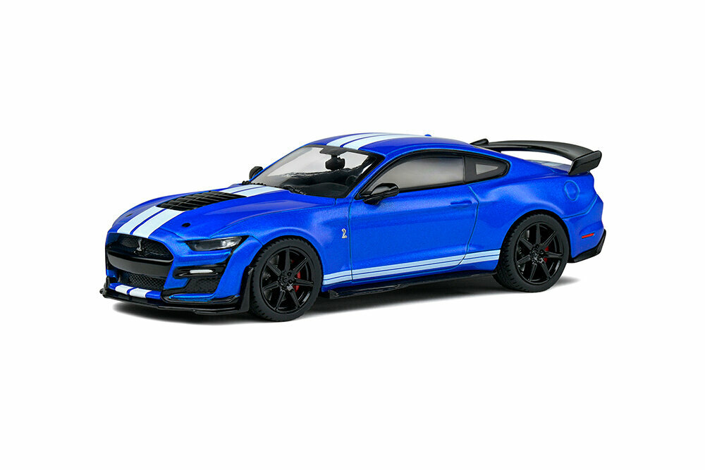Модель коллекционная SOLIDO Ford mustang shelby GT500 fast track 2020 blue/white / форд мустанг шелби синий