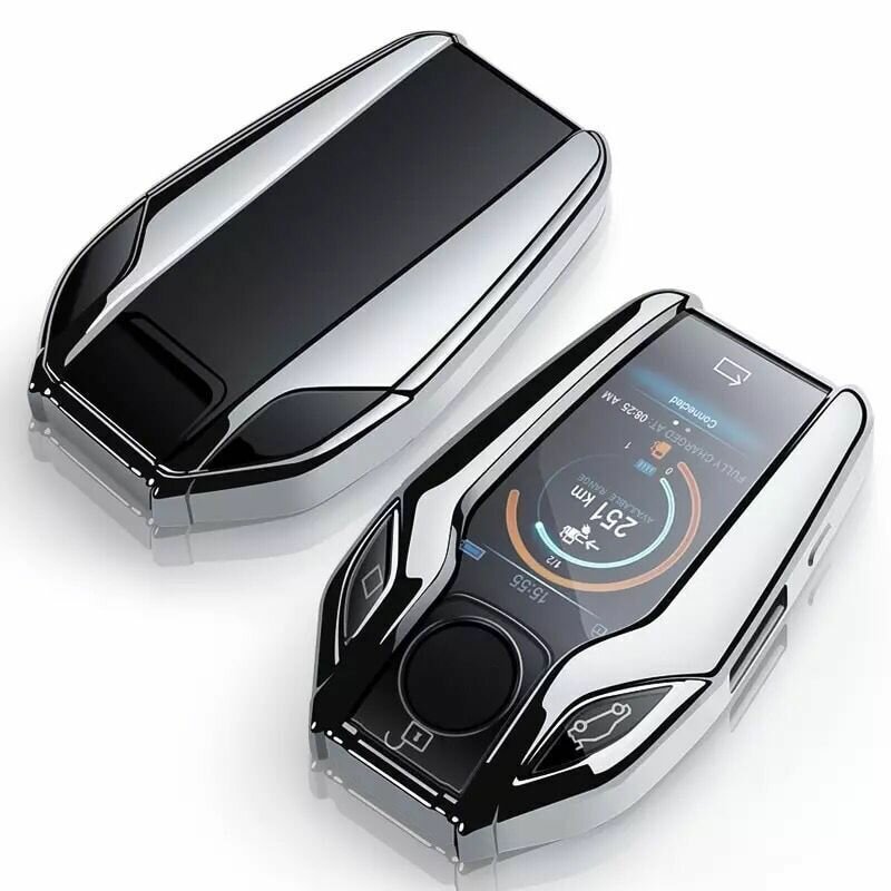 Чехол для Smart ключа BMW / БМВ TPU Silver