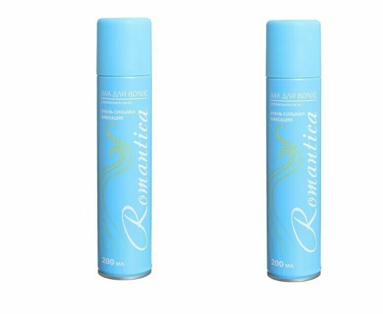 Сибиар Лак для волос Romantica Голубой, очень сильная фиксация, 200 мл - 2 шт