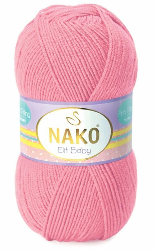 Пряжа Elit Baby (NAKO), яр. розовый - 6837, 100% акрил антипиллинг, 5 мотков, 100 г, 250 м.