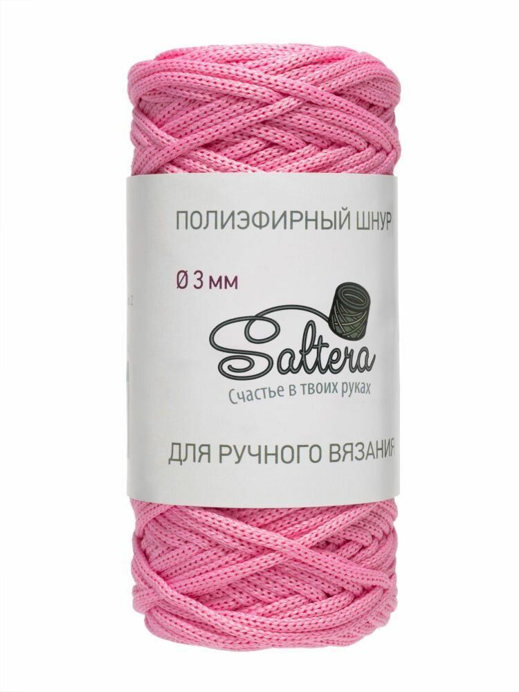 Пряжа SALTERA Шнур полиэфирный, розовый - 114, 100% полиэфир, 1 моток, 200 г, 100 м.
