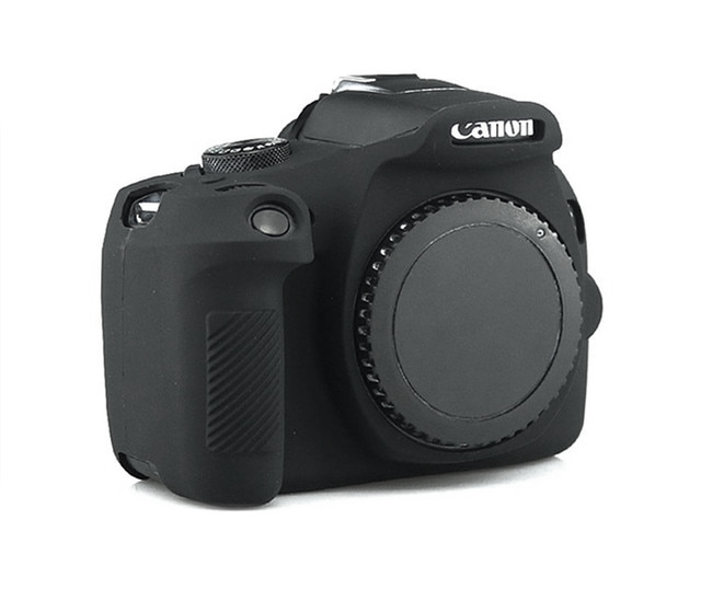 Защитный силиконовый чехол MyPads Antiurto для фотоаппарата Canon 1300D/ 1500D из мягкого качественного силикона черный
