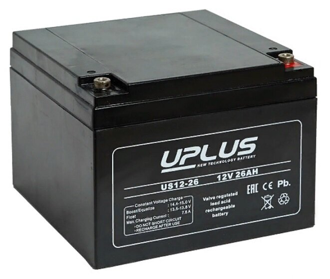 Аккумулятор для ИБП и прочего электрооборудования UniPLUS US-General Purpose US12-26 12V 26 А/ч (166х175х125) AGM