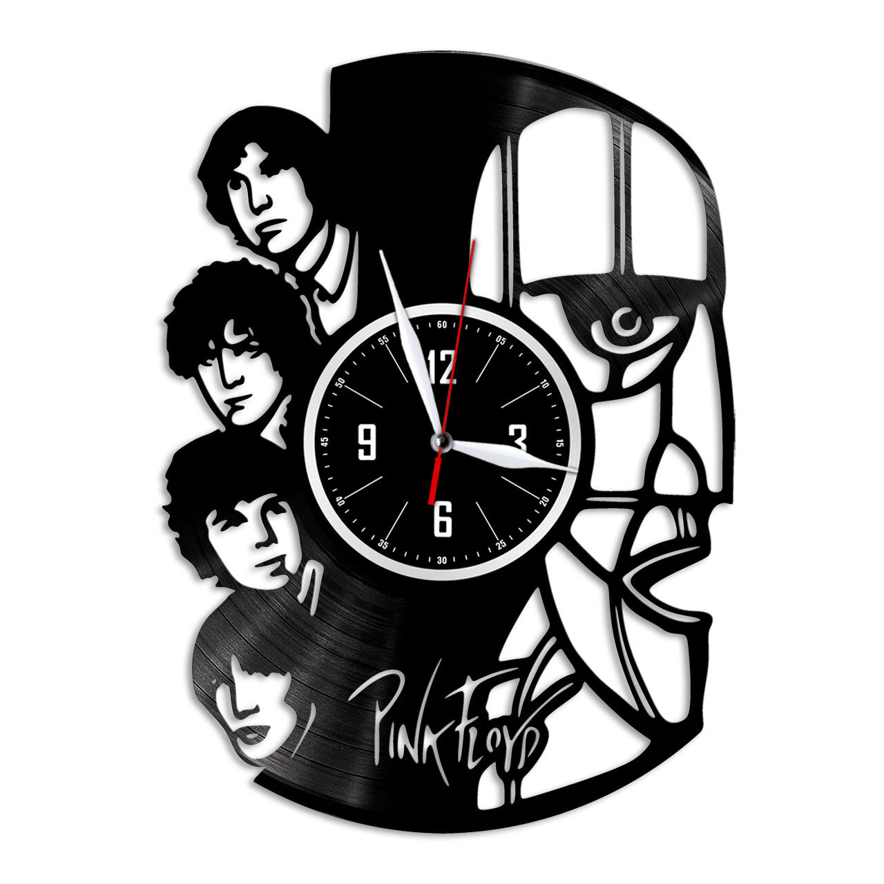 Pink Floyd - настенные часы из виниловой пластинки, диаметр 30 см