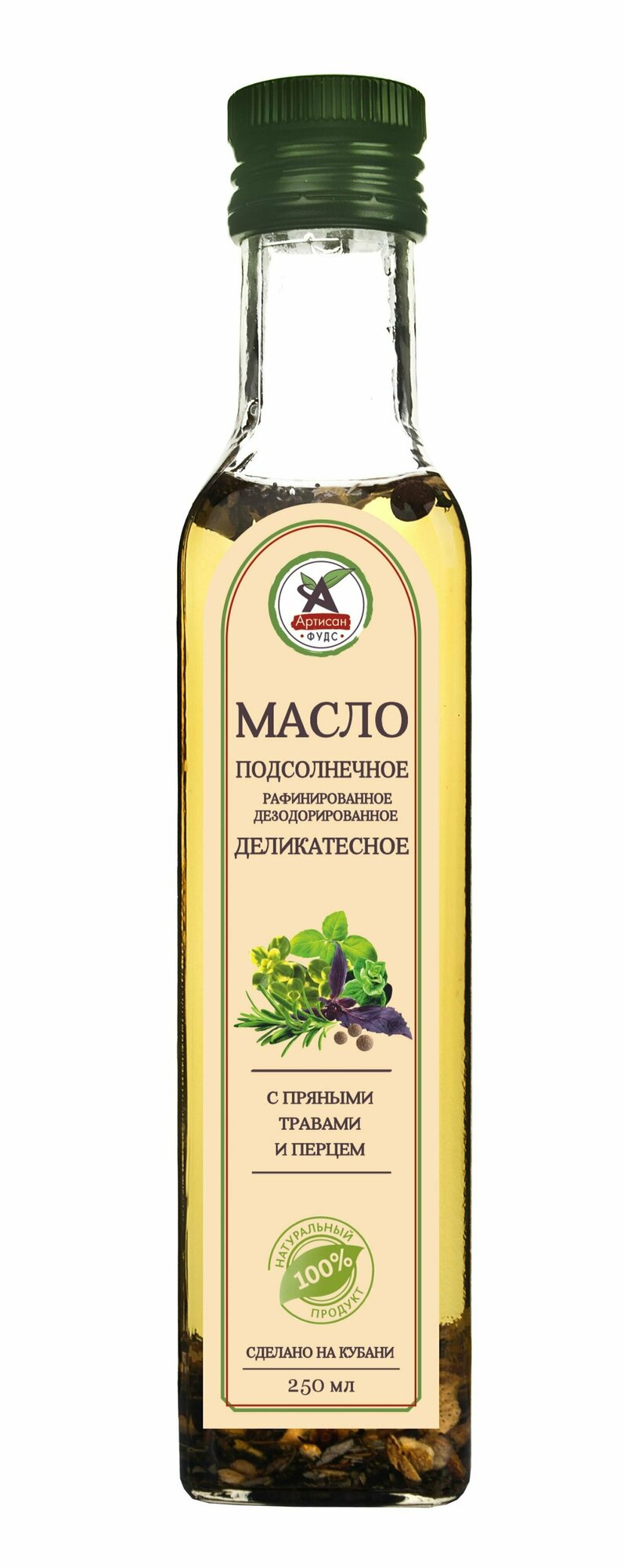 Масло подсолнечное салатное деликатесное с пряными травами и специями