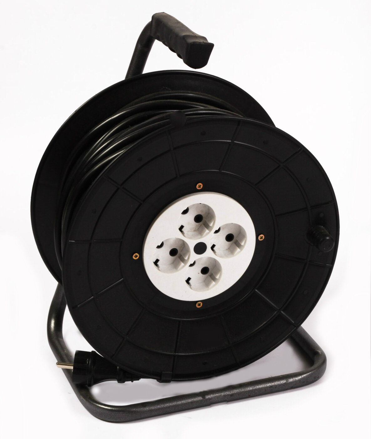 Удлинитель, ПВС 2х1,5 на катушке, 40 метров 4 розетки.