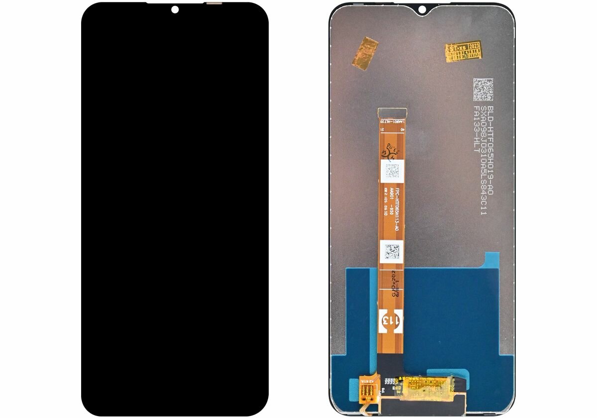 Дисплей для Realme C25/C25s/Oppo A56/A54s/Narzo 50A+тачскрин (черный) премиум