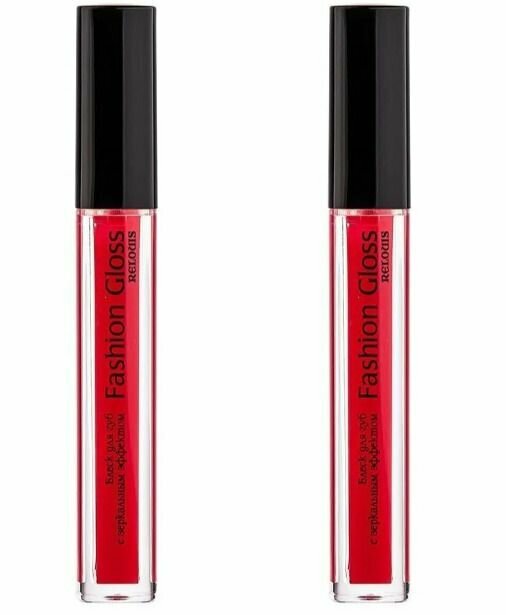 Relouis Блеск для губ, Fashion Gloss, №9 Пламя Мадрида, 2 шт.
