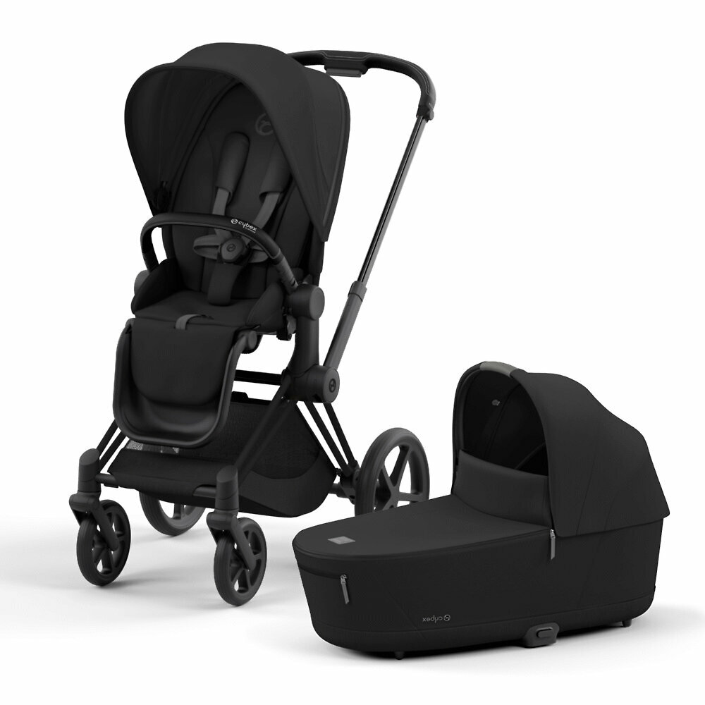 Детская коляска 2в1 Cybex Priam IV, цвет Sepia Black / Matt Black (Чёрный / Чёрное шасси)