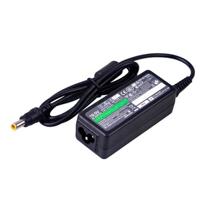 Блок питания (сетевой адаптер) для ноутбуков Sony Vaio 19.5V 3.3A 65W 6.5x4.4 мм с иглой черный, с сетевым кабелем