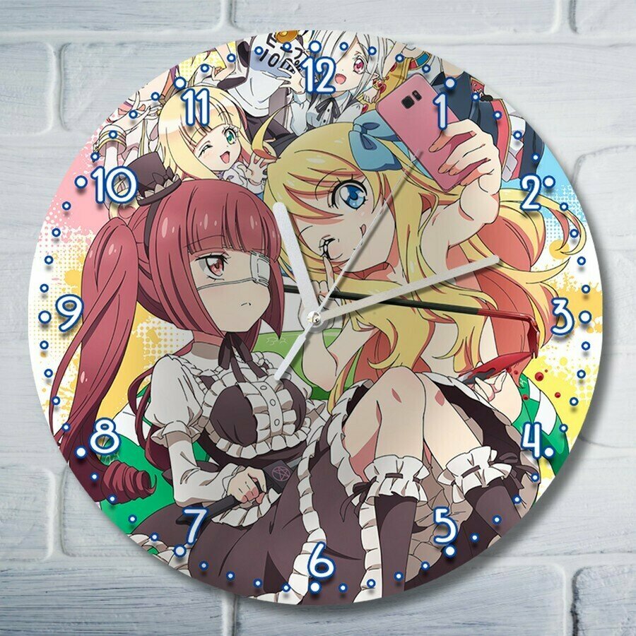 Настенные часы УФ с рисунком аниме Dropkick On My Devil 3 - 3540