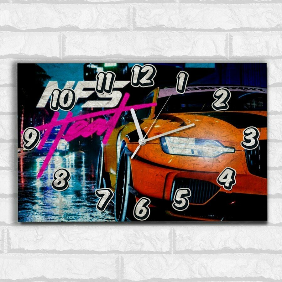 Настенные бесшумные часы ОСП, игра Need For Speed Heat - 565