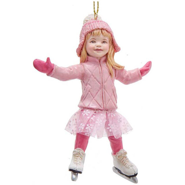 Елочная игрушка Девочка Эльза - Каток Эренделла 10 см, подвеска, Kurts Adler, E0513-1