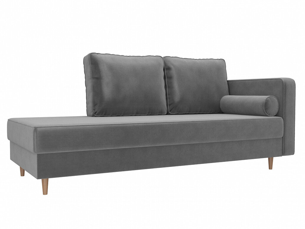 Artum Кушетка Прайм Флок Серый Правая