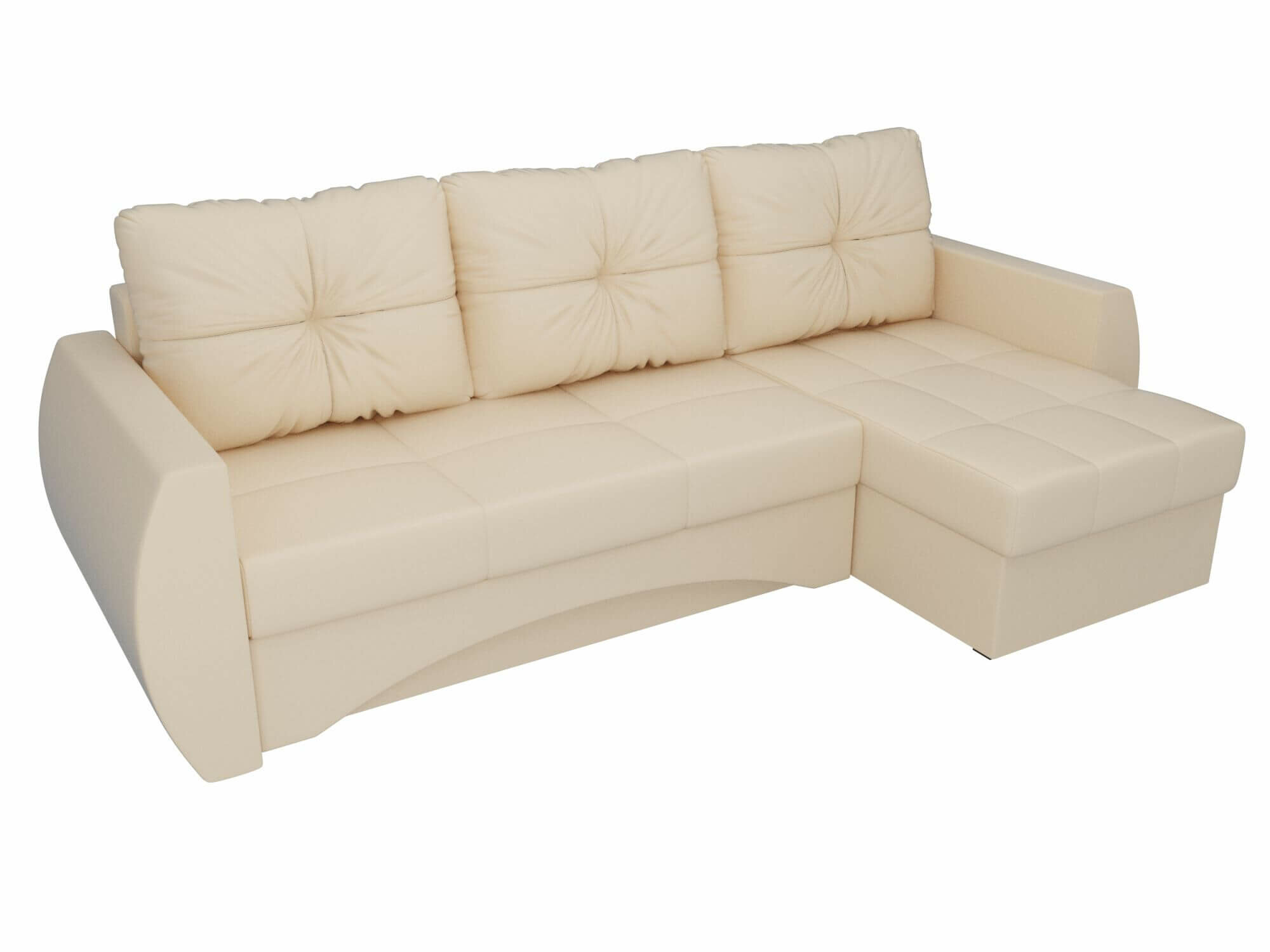 Artum Угловой диван Сатурн эко кожа бежевый правый