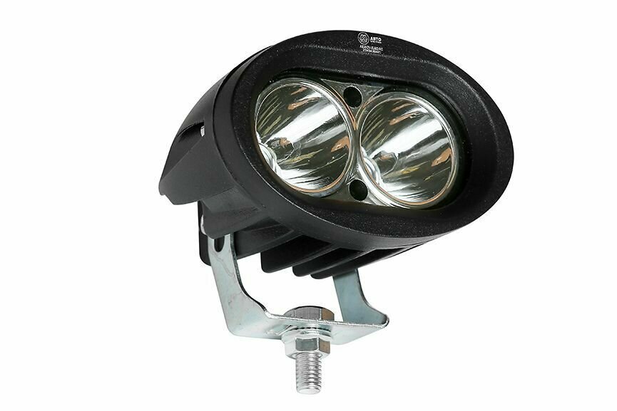 Фара светодиодная дополнительная овальная 12/24V направленный свет 2 диода 20W (96*71*80мм)