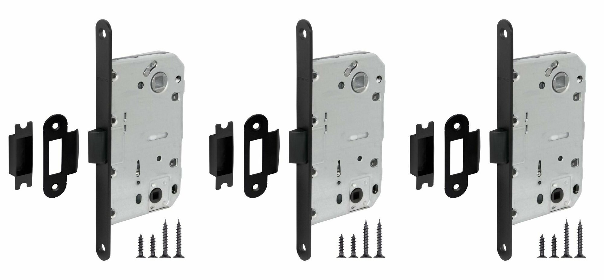 Защелка врезная Fuaro PLASTIC P96WC-50 BL-24 черный (комплект 3 штуки)