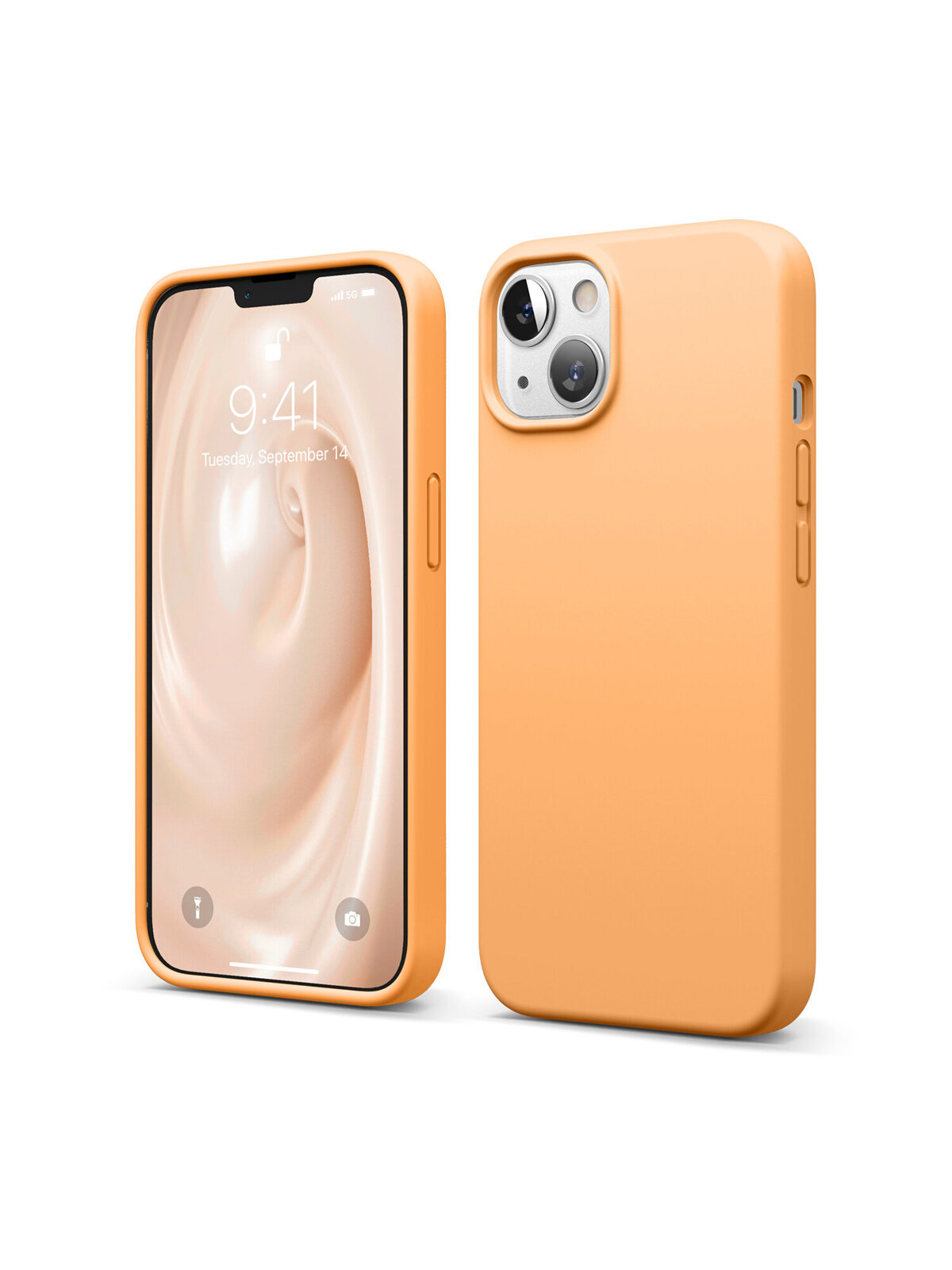 Elago для iPhone 13 чехол Soft silicone (Liquid) Orange