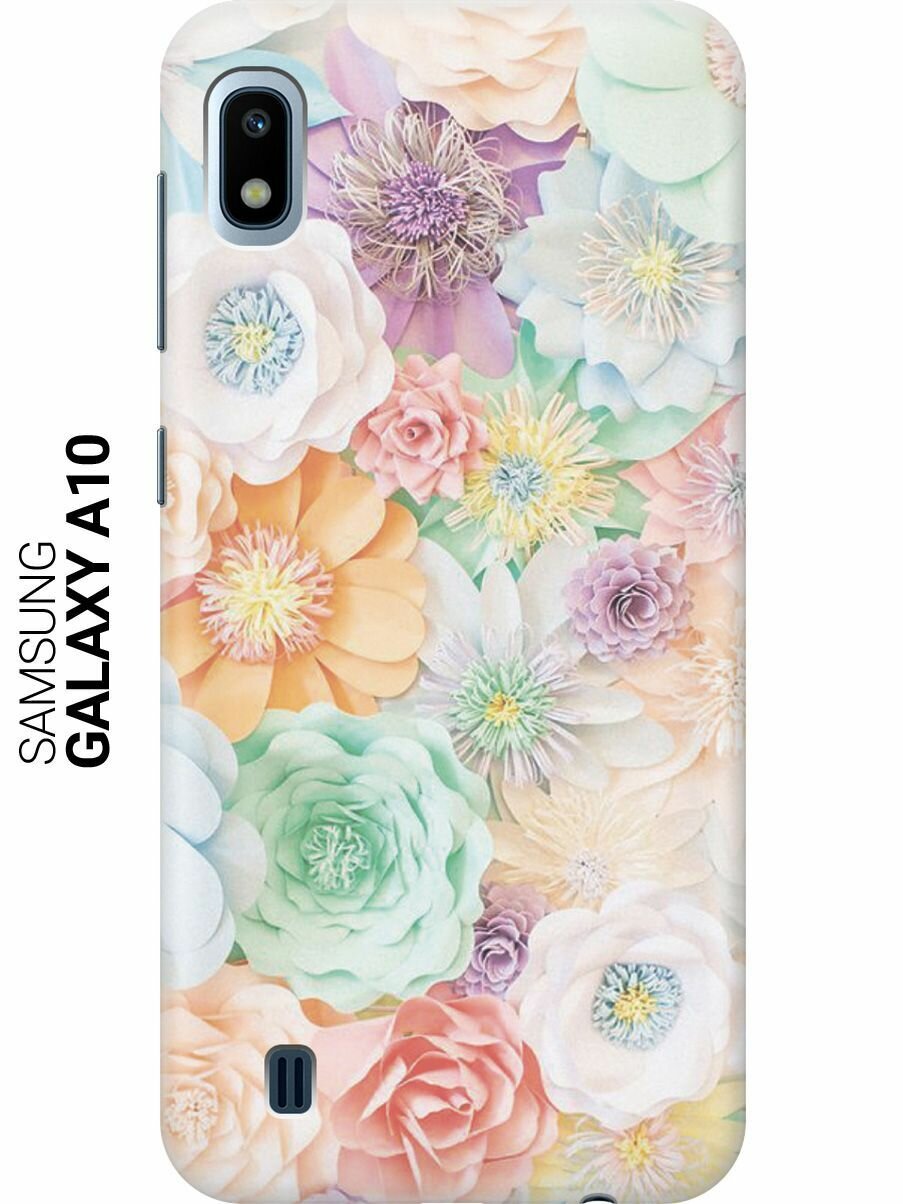 Силиконовый чехол на Samsung Galaxy A10, Самсунг А10 с принтом "Цветочное многообразие"