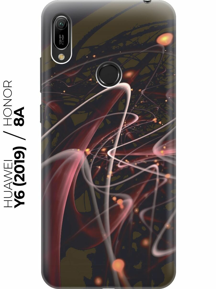 Силиконовый чехол Розовые линии на Honor 8A / 8A Pro / Huawei Y6 (2019) / Y6 Prime (2019) / Хонор 8а / 8а Про / Хуавей У6 2019 / У6 Прайм 2019