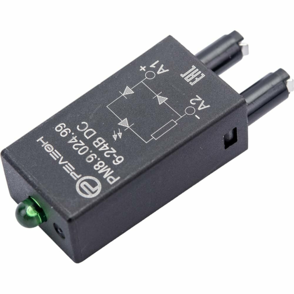 Модуль индикации и защиты релеон LED + Диод;+ A1; 6-24ВDC; PM8902499