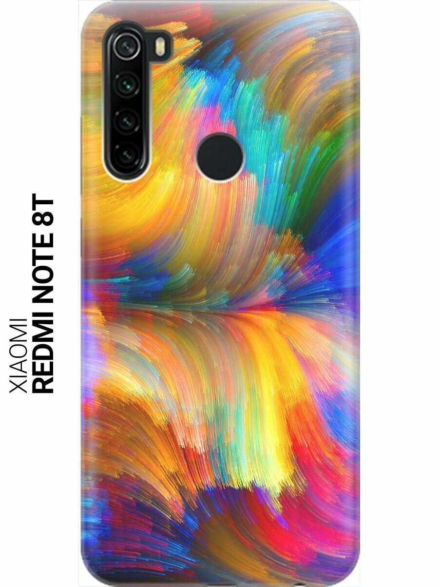 Силиконовый чехол на Xiaomi Redmi Note 8T, Сяоми Редми Ноут 8Т с принтом "Акварельное небо"