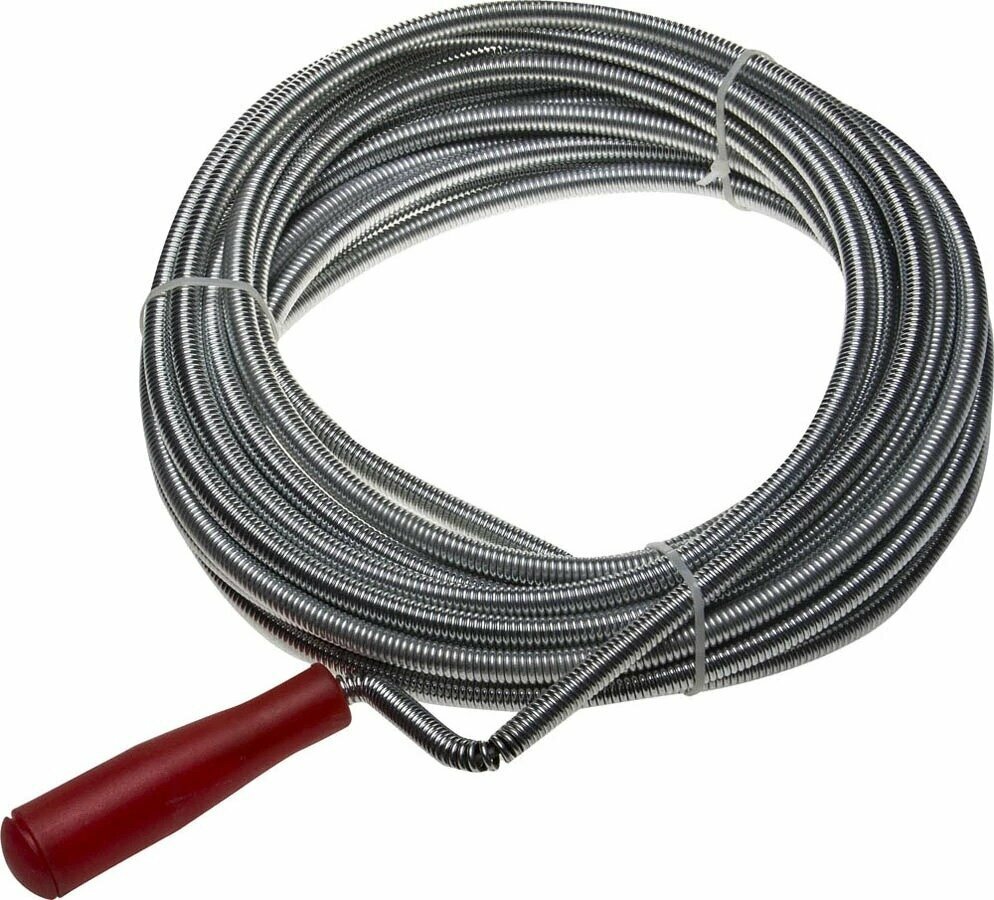 Трос сантехнический 51902-10, ЗУБР 10 м, пластиковая ручка.