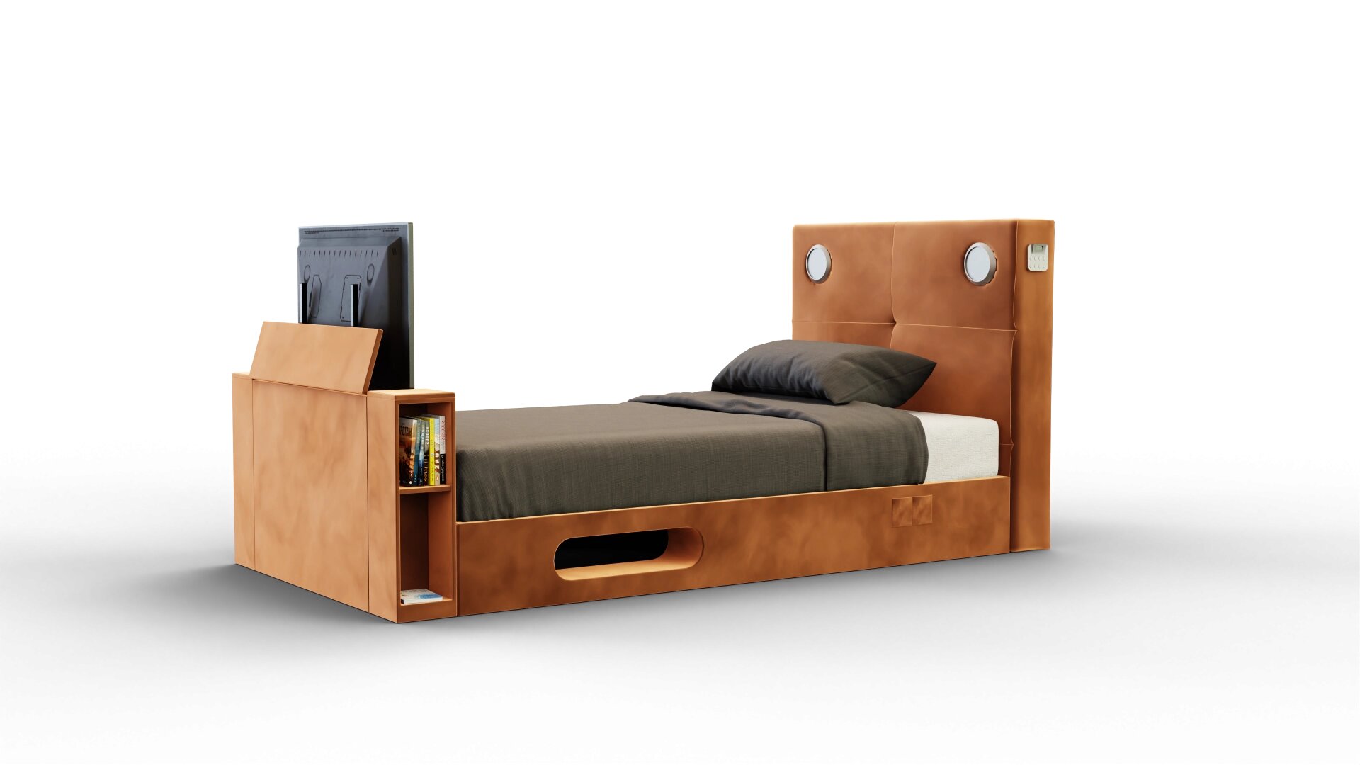 Подростковая кровать со встроенным ТВ Геспер 2