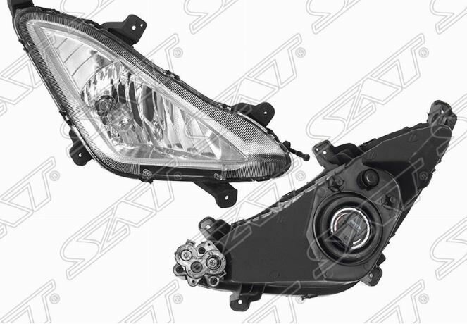 Противотуманная фара SAT ST2212050R, для Hyundai Elantra, передняя, правая, чёрная