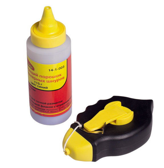 Набор разметочный шнур малярный 20 метров и порошок красящий