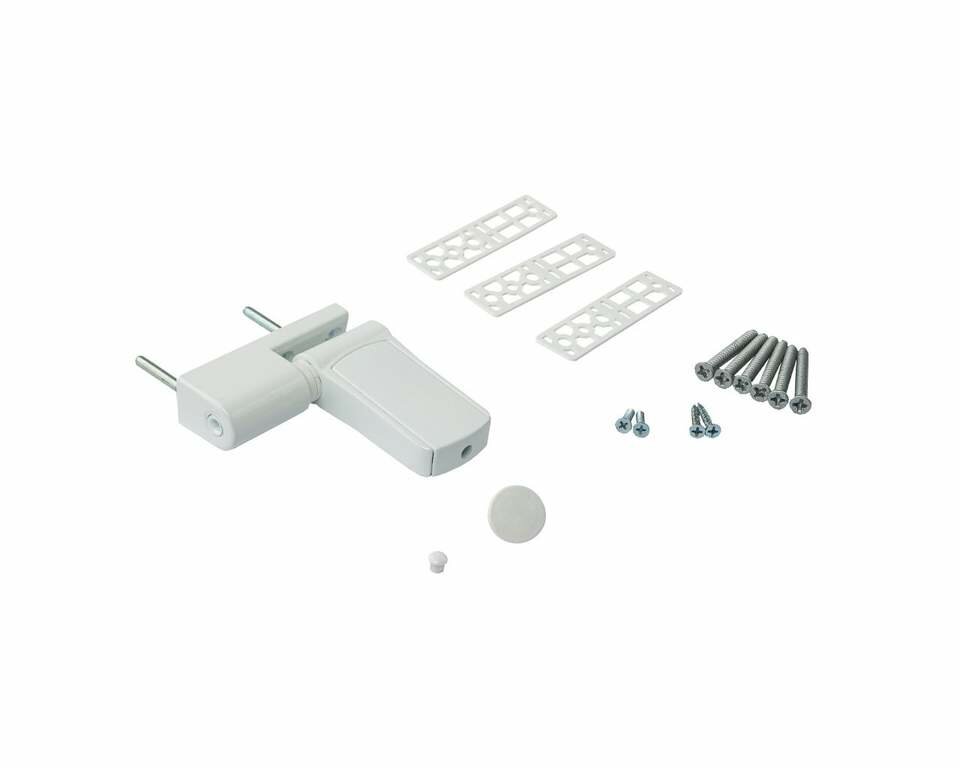 Петля дверная регулируемаяуемая 3-D 90 мм (14-19.5 мм) на 90 кг, белая RAL9016