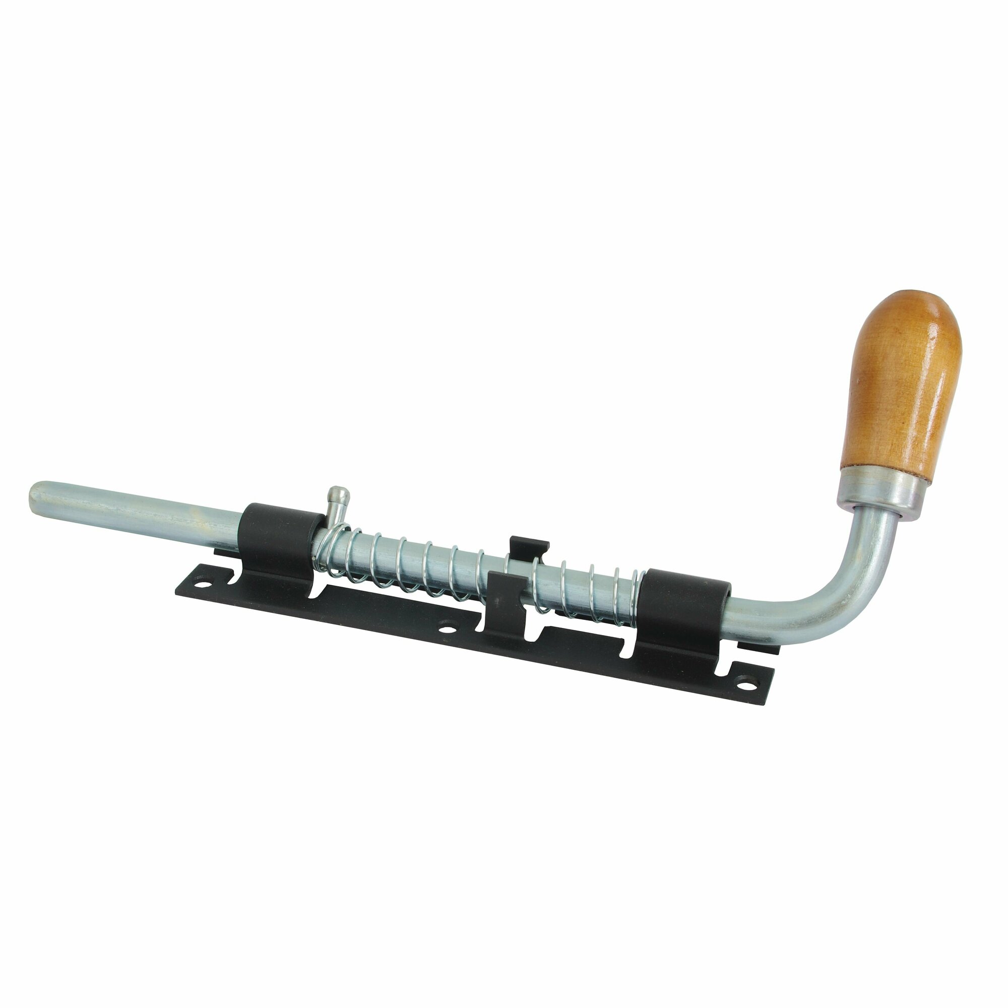 Засов с пружиной 300 мм, черный