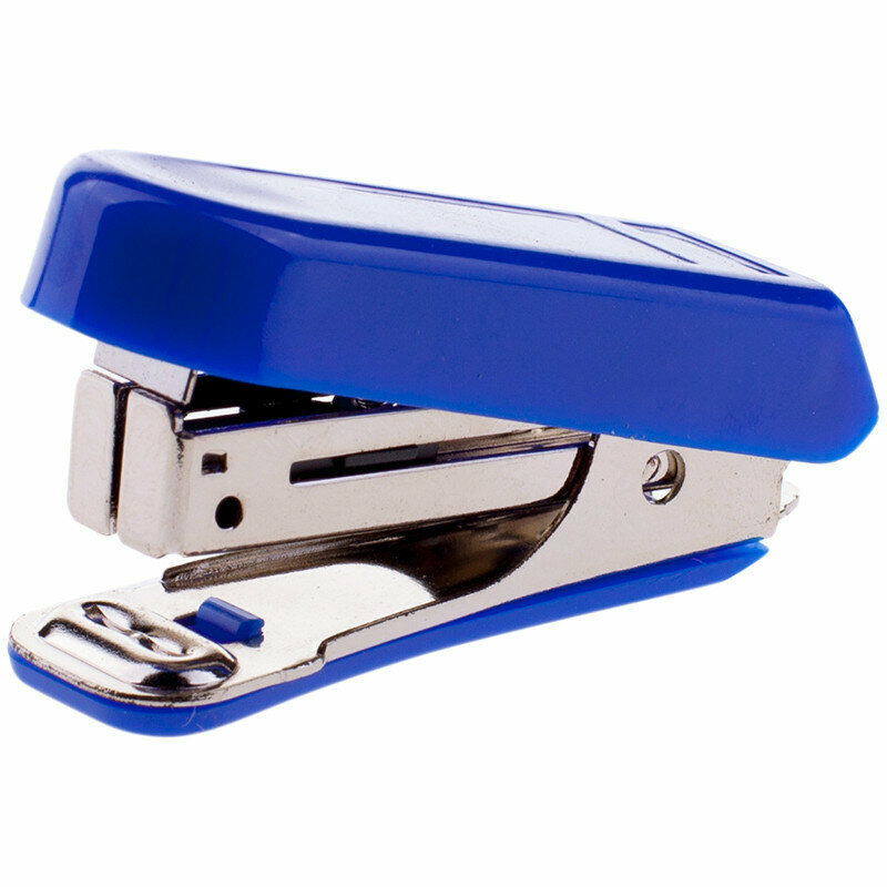 Мини-степлер №10 OfficeSpace до 7л, пластиковый корпус, синий, 178885