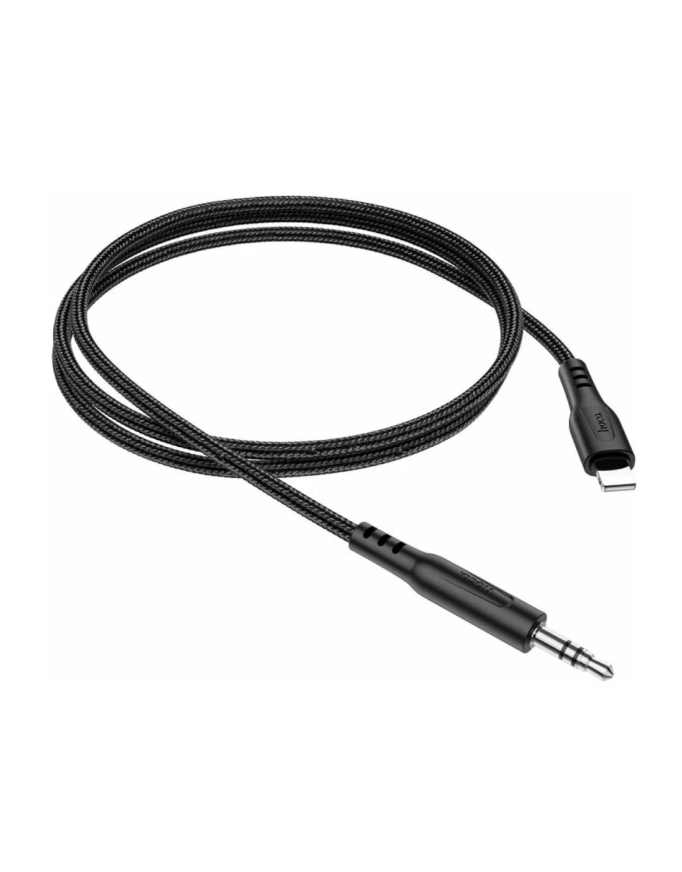 Аудио-кабель HOCO UPA18, AUX для iOS, mini Jack 3.5mm to Lightning, 1 м, Черный