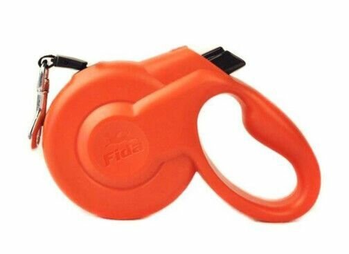 Fida Рулетка для собак крупных пород, стильная, с выдвижной лентой, 5 м, до 50 кг, красная