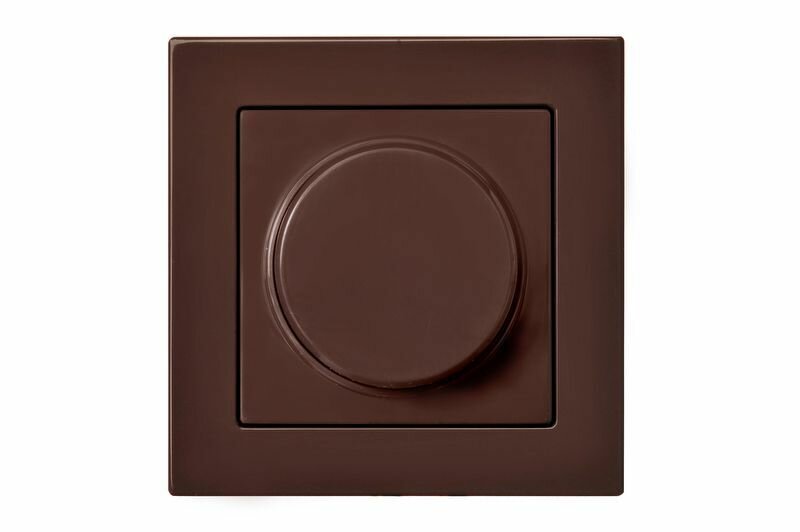 LIREGUS Светорегулятор Светодиодный Поворотный Нажимной (100 Вт) Коричневый LIREGUS EPSILON