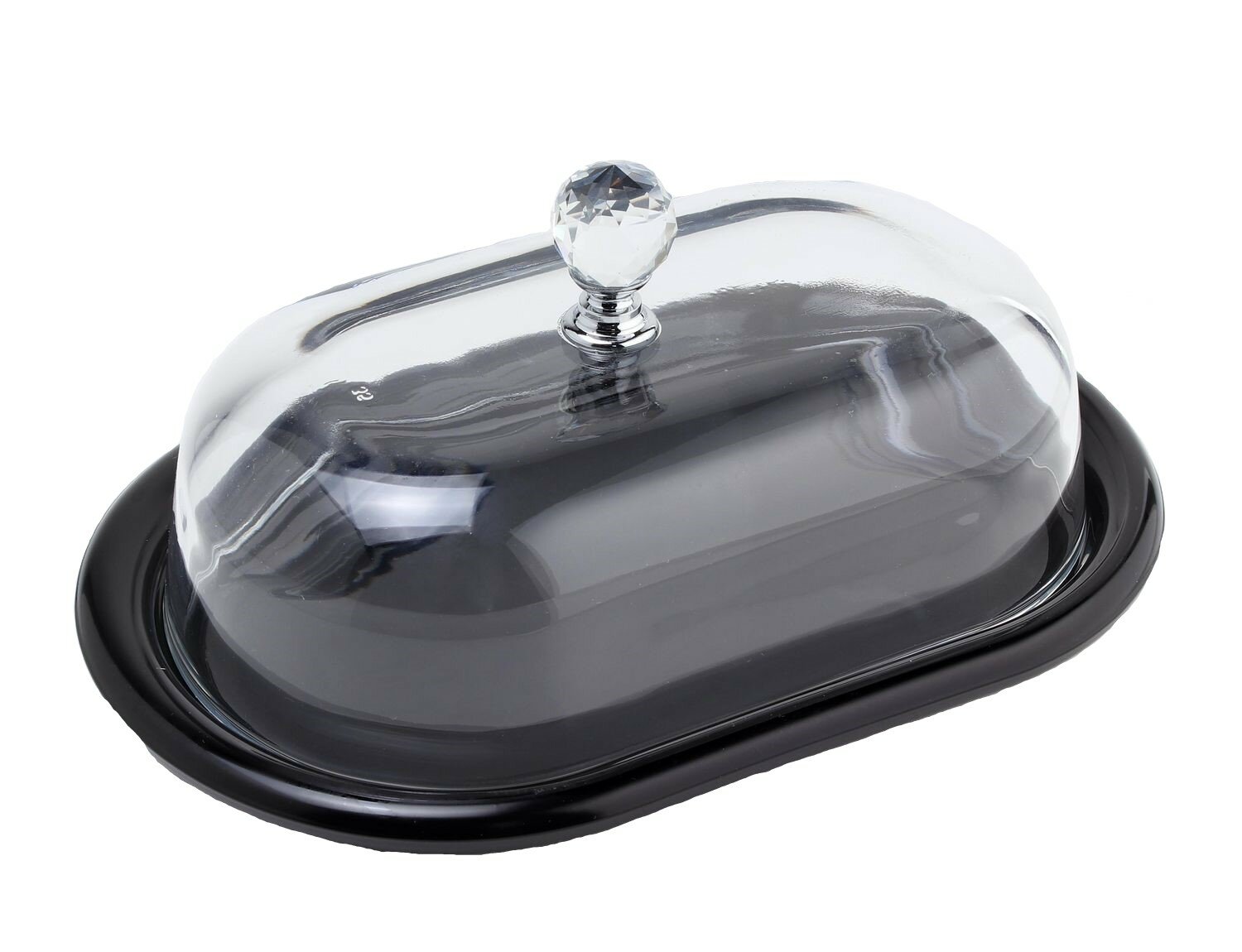 Масленка овальная с крышкой 198мм*131мм п/у