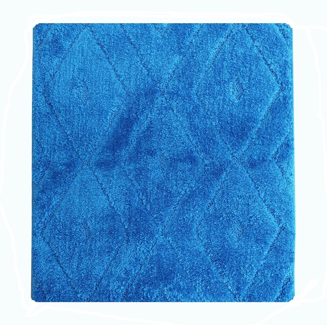 Коврик для ванной PR & K Polystar 60x60см из микрофибры синий