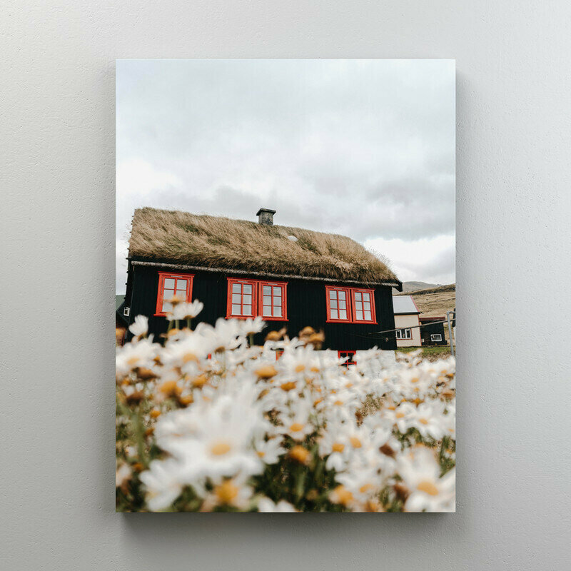 Интерьерная картина на холсте "Пейзаж - цветущий сад", размер 30x40 см
