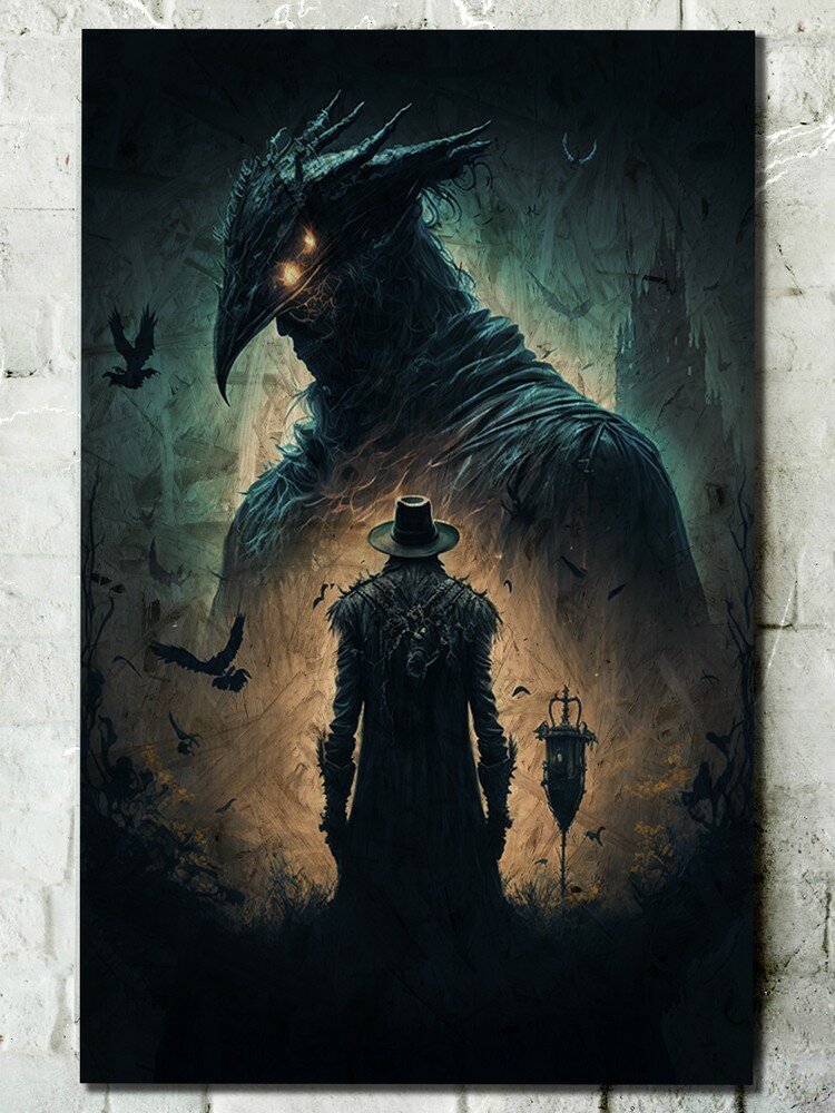 Картина интерьерная на рельефной доске ОСП Игры Bloodborne - 17092