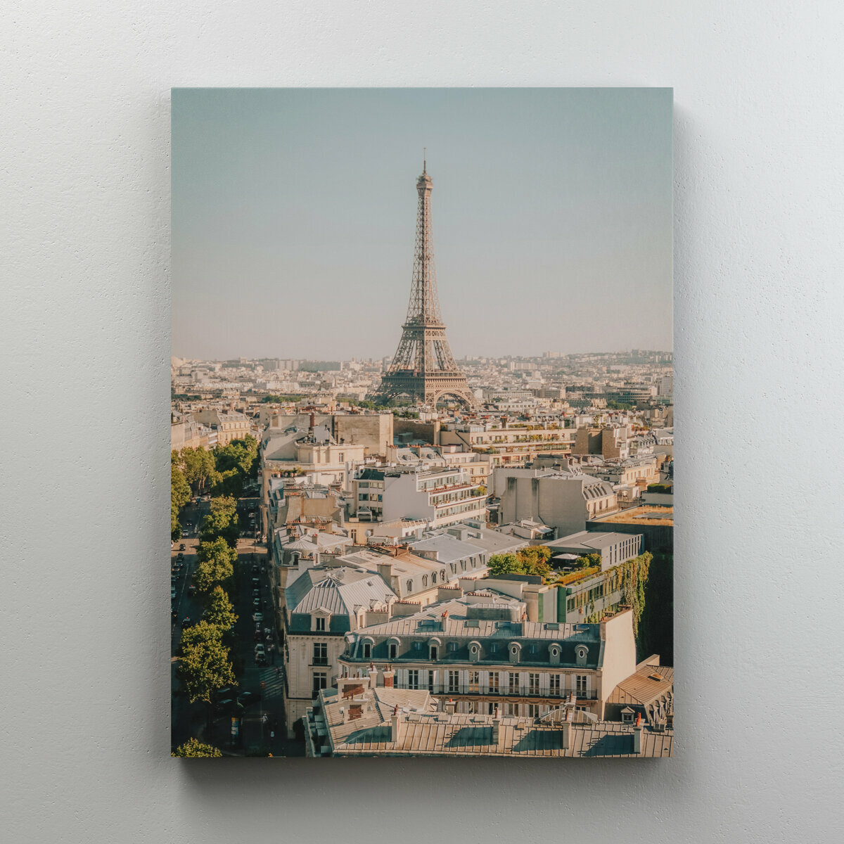 Интерьерная картина на холсте "Пейзаж Париж" пейзажи, размер 30x40 см