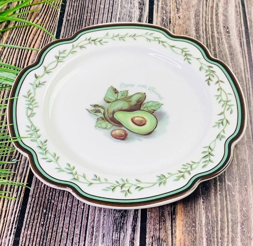 Набор из 6 тарелок 26см авокадо Фарфор 109-065 118-109-065