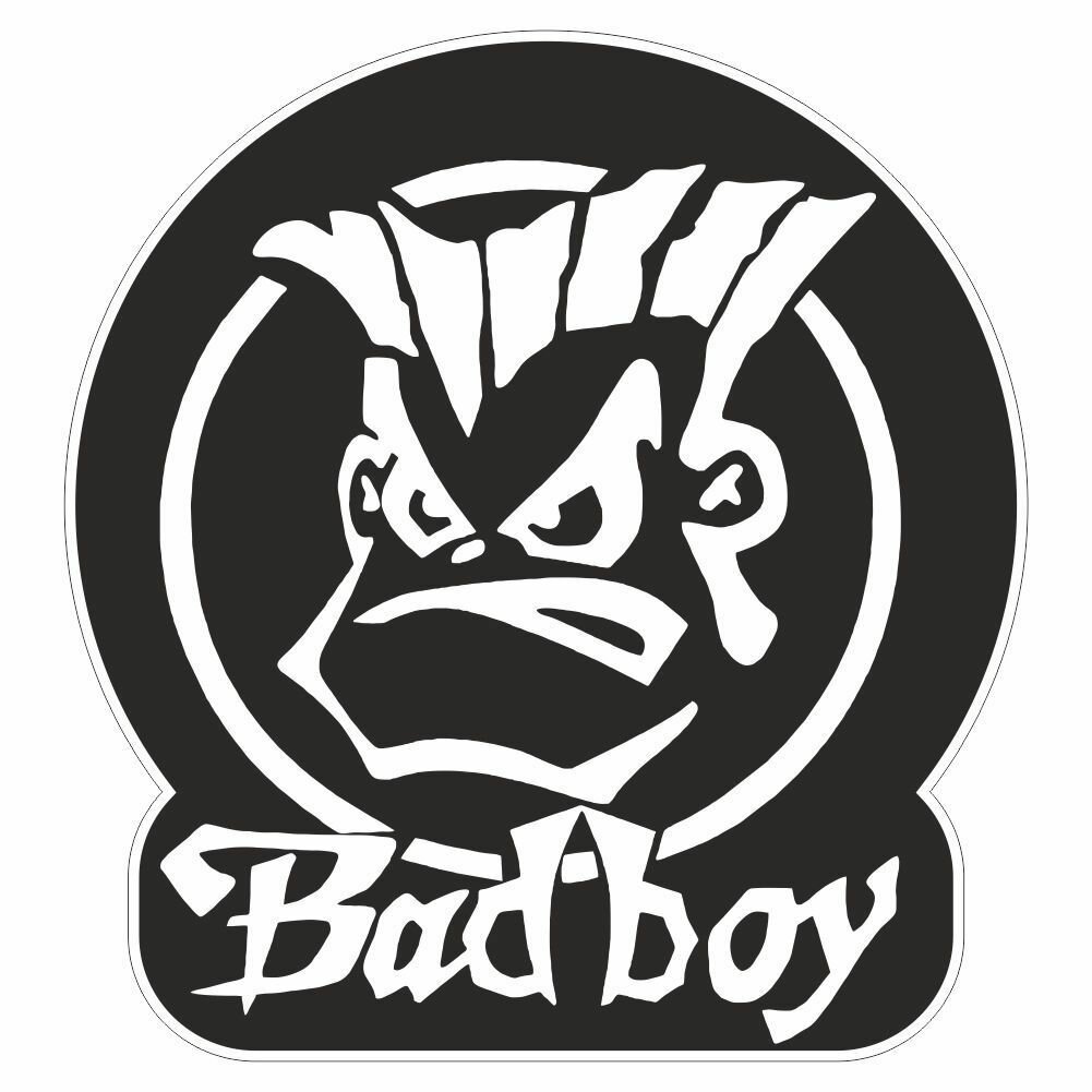 Наклейка круг "Bad boy", черная, 95х95мм, Арт рэйсинг