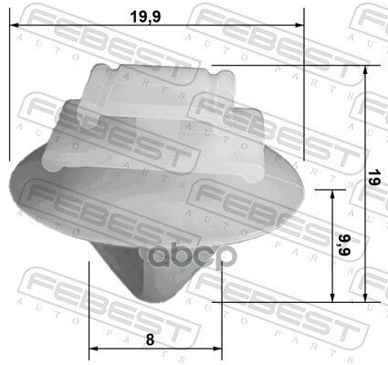 FEBEST 88570-045 клипса FIAT DUCATO 2J 2006-2014 — фото 1