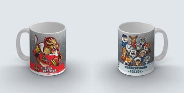 Кружка "KHL OFFICIAL" (Восток - ХК Кунь Лунь Сезон 2021-22) (Темный)